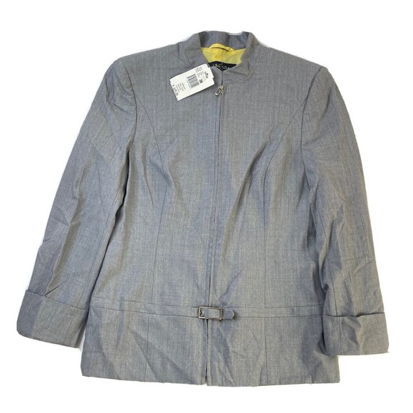 Escada | Jackets & Coats | New Escada Wool Zip Blazer Jacket Suit Coat ...